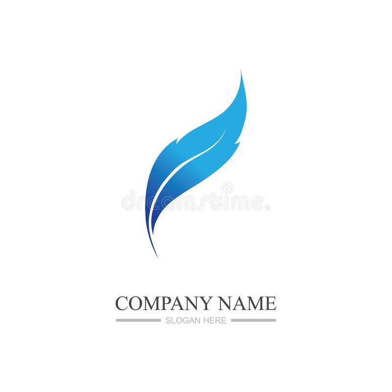Feather Logo Images Illustration Design Template Stock Vector ...
