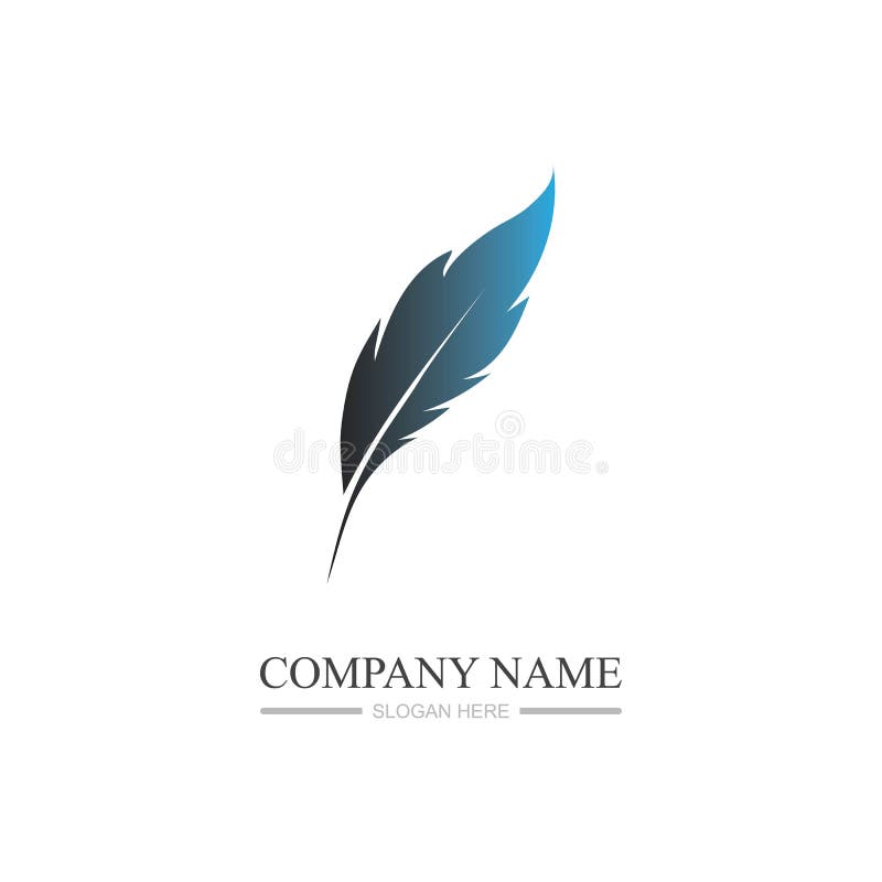 Feather Logo Images Illustration Design Template Stock Vector ...