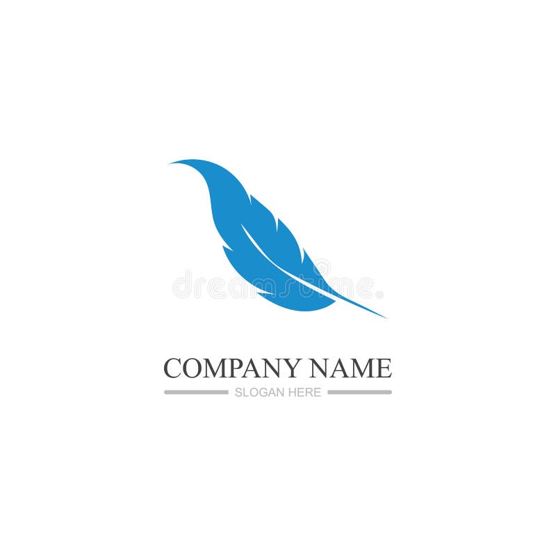 Feather Logo Images Illustration Design Template Stock Vector ...