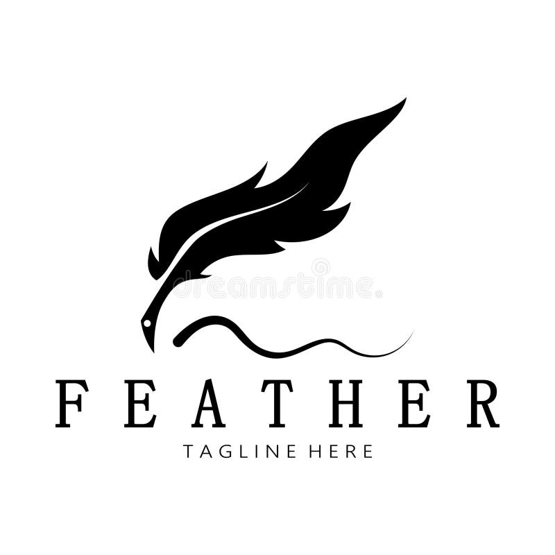 Feather Logo, Feather Pen Logo, Law Firm Feather Logo Vector Simple ...