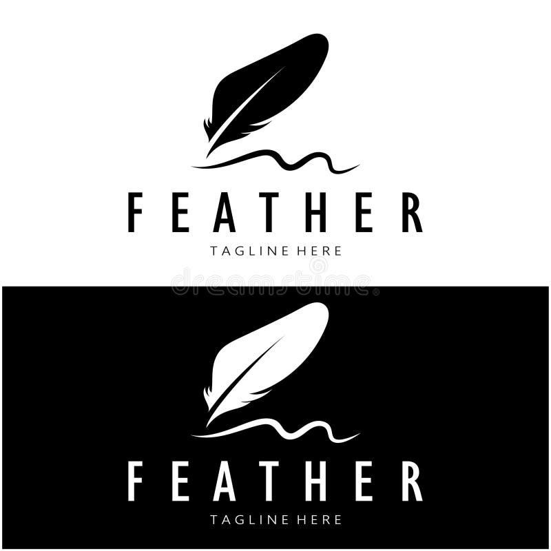 Feather Logo, Feather Pen Logo, Law Firm Feather Logo Vector Simple ...
