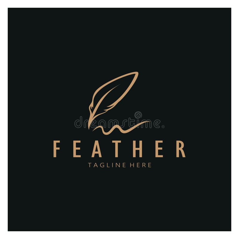 Feather Logo, Feather Pen Logo, Law Firm Feather Logo Vector Simple ...
