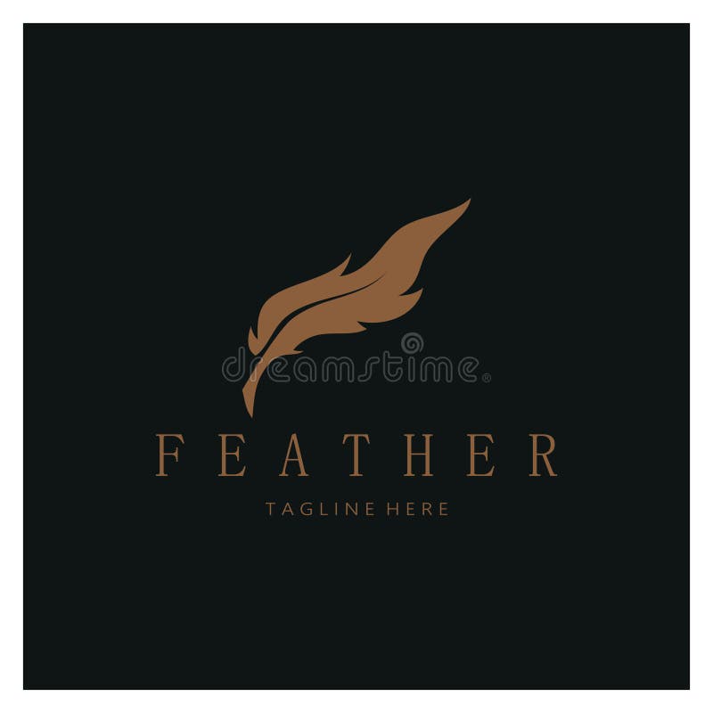 Feather Logo, Feather Pen Logo, Law Firm Feather Logo Vector Simple ...