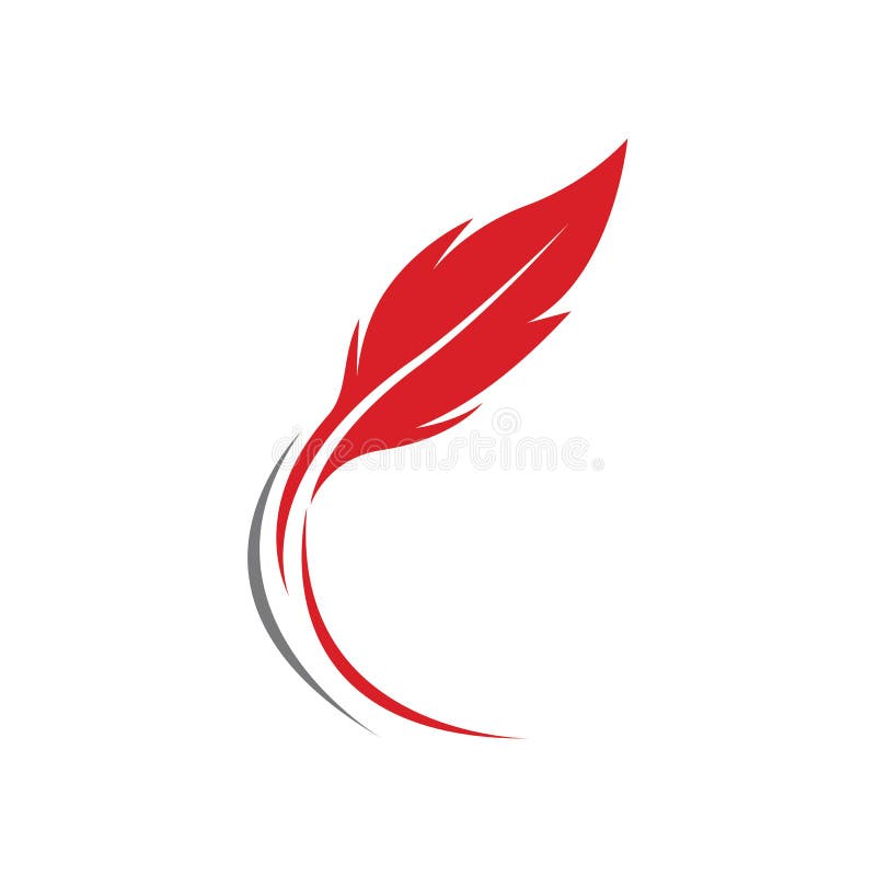 Feather Logo Symbol Vector Template Stock Vector - Illustration of ...