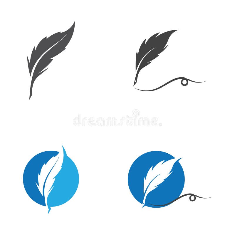 Feather Logo Symbol Vector Template Stock Vector - Illustration of ...