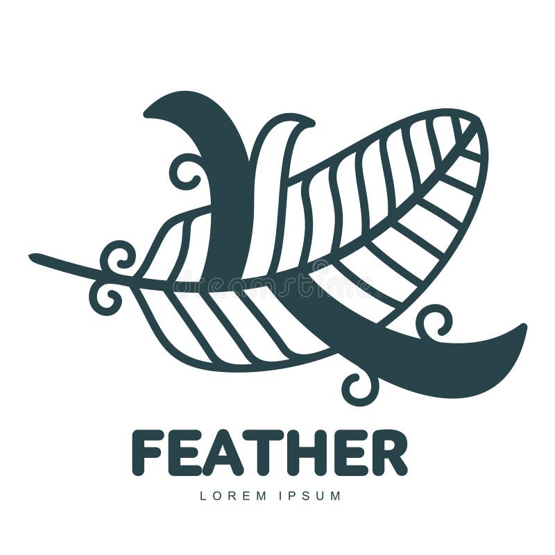 Feather logo template stock illustration. Illustration of colorful ...