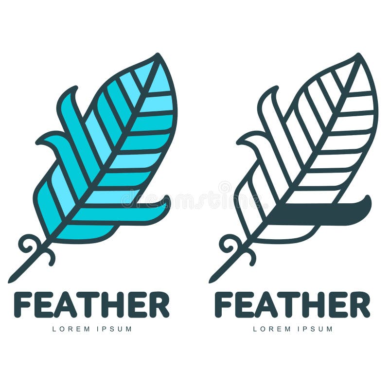 White Feather Logo Stock Illustrations – 52,647 White Feather Logo ...