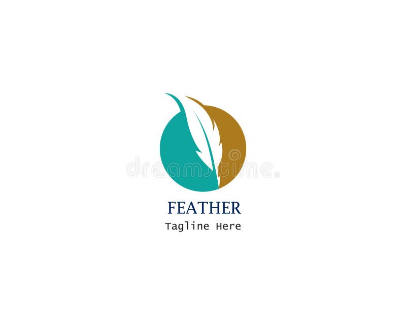 Feather Logo Template Vector Illustration Stock Illustration ...