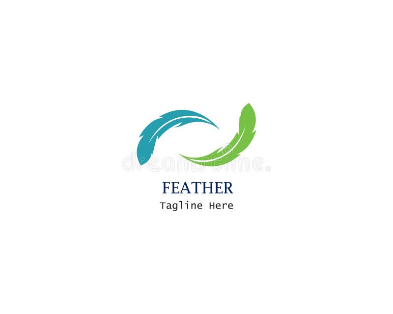 Feather Logo Template Vector Illustration Stock Illustration ...