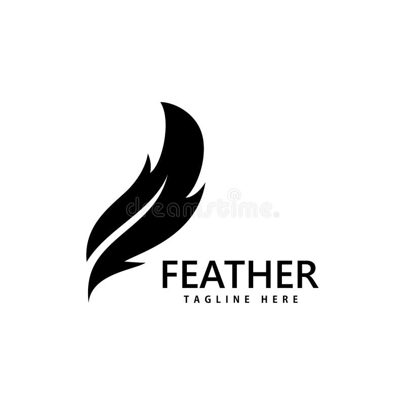 Feather Logo Vector Design Template Stock Vector - Illustration of logo ...