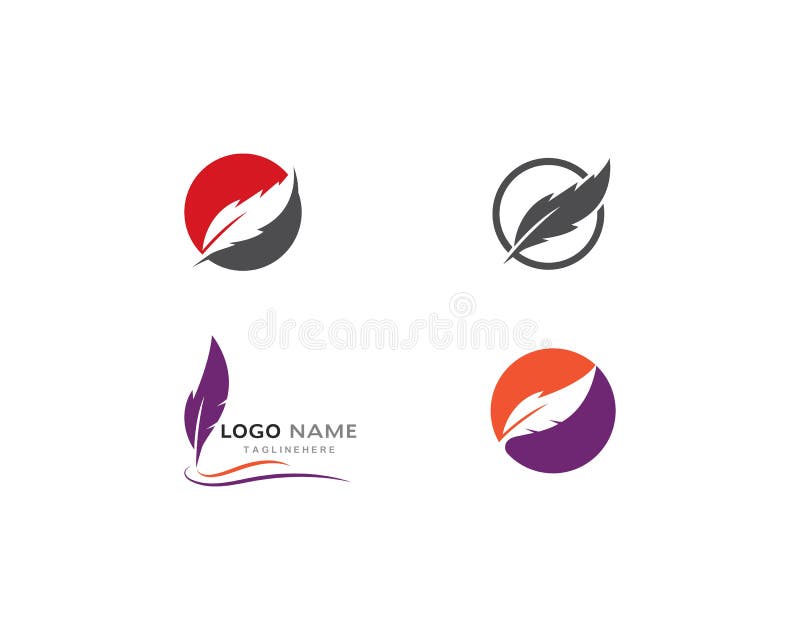 Feather logo vector stock vector. Illustration of vector - 138947947