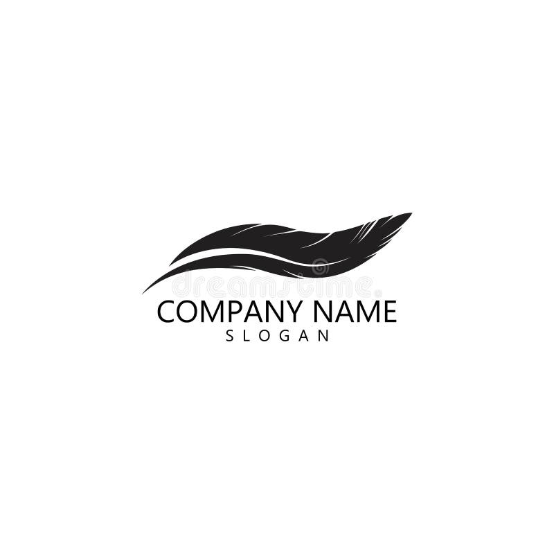 Feather Logo Vector Template Stock Vector - Illustration of design ...