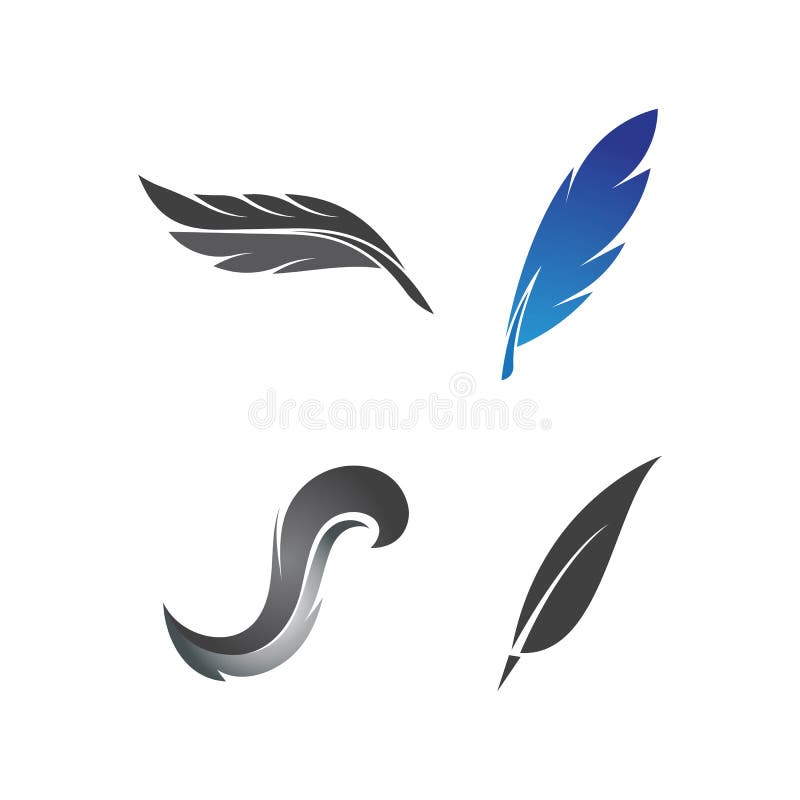 Feather Logo Vector Template Stock Vector - Illustration of firm, legal ...