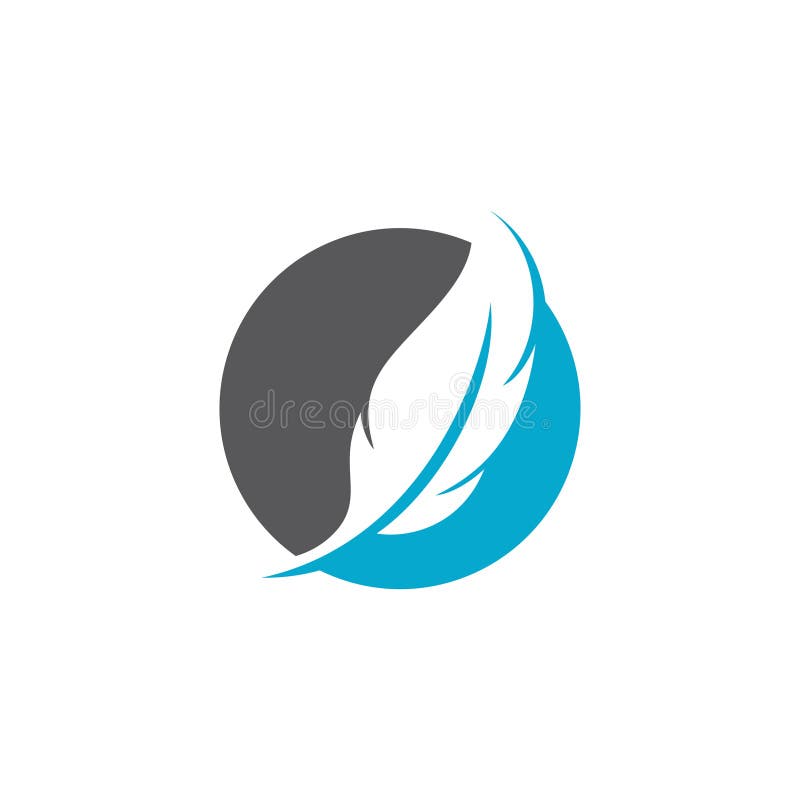 Feather Logo Vector Template Symbol Stock Vector - Illustration of ...