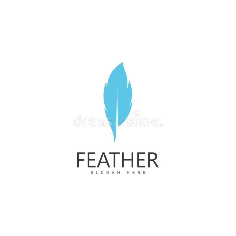 Feather Logo Vector Template Symbol Stock Illustration - Illustration ...