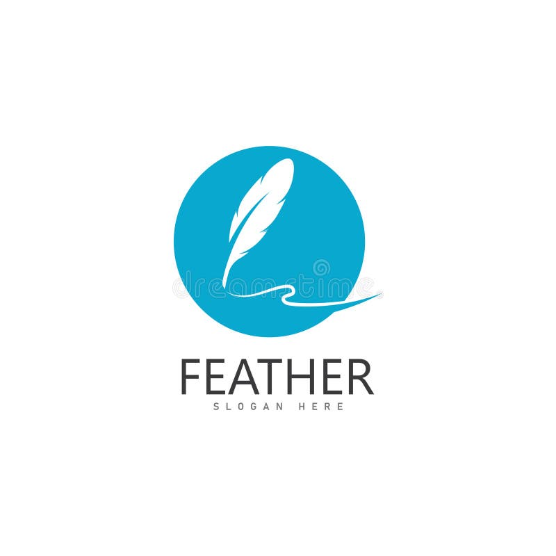 Feather Logo Vector Template Symbol Stock Illustration - Illustration ...