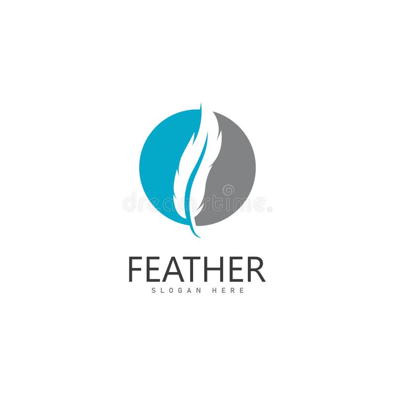 Feather Logo Vector Template Symbol Stock Illustration - Illustration ...