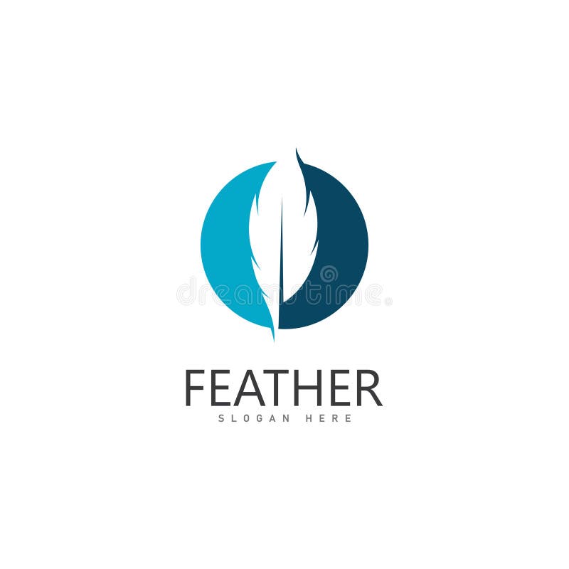 Feather Logo Vector Template Symbol Stock Illustration - Illustration ...