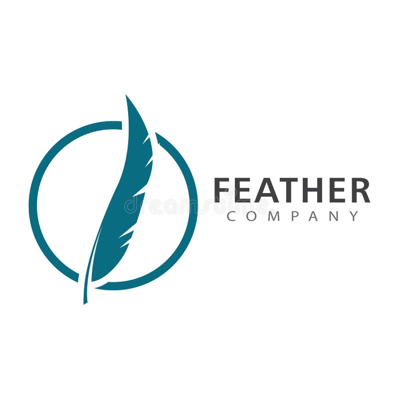 Feather Logo Vector Template Symbol Design Stock Vector - Illustration ...