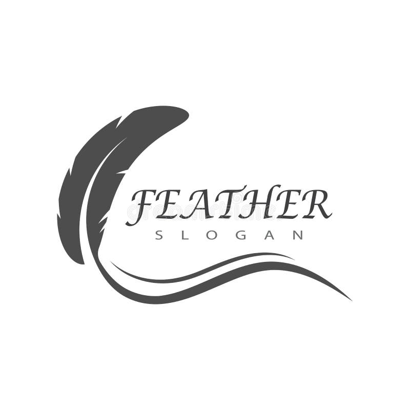 Feather Logo Vector Template and Symbol Design Stock Vector ...
