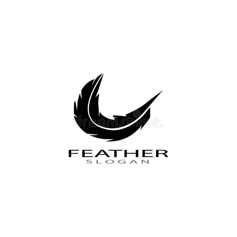 Feather Logo Vector Templates Stock Vector - Illustration of feather ...
