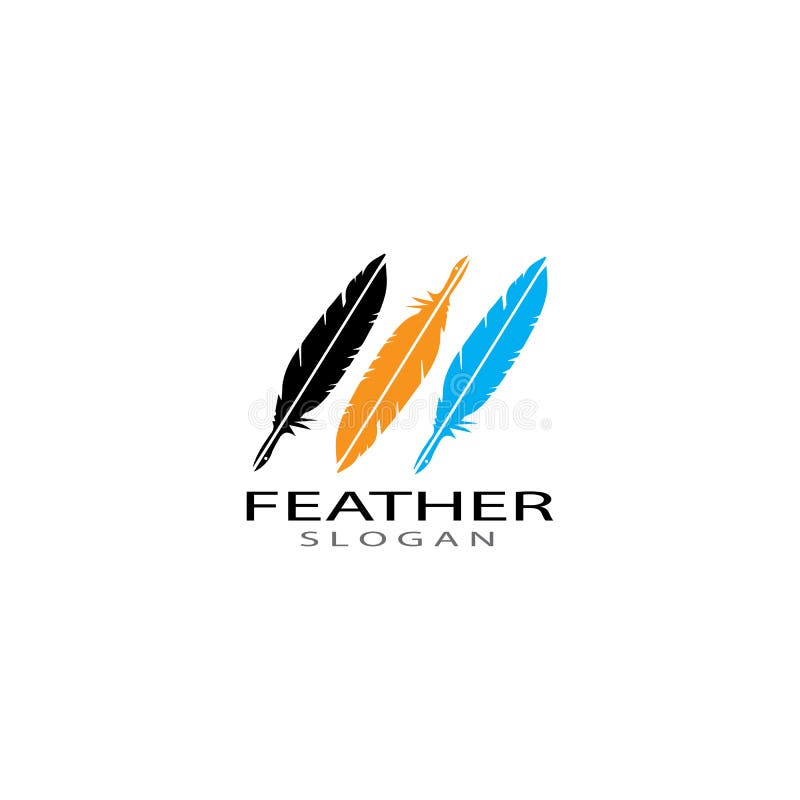 Feather Logo Vector Templates Stock Vector - Illustration of background ...