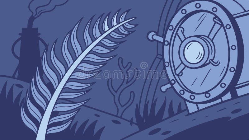 Feather with Nautical Ship S Wheel and Ocean, Vector Design Generative ...