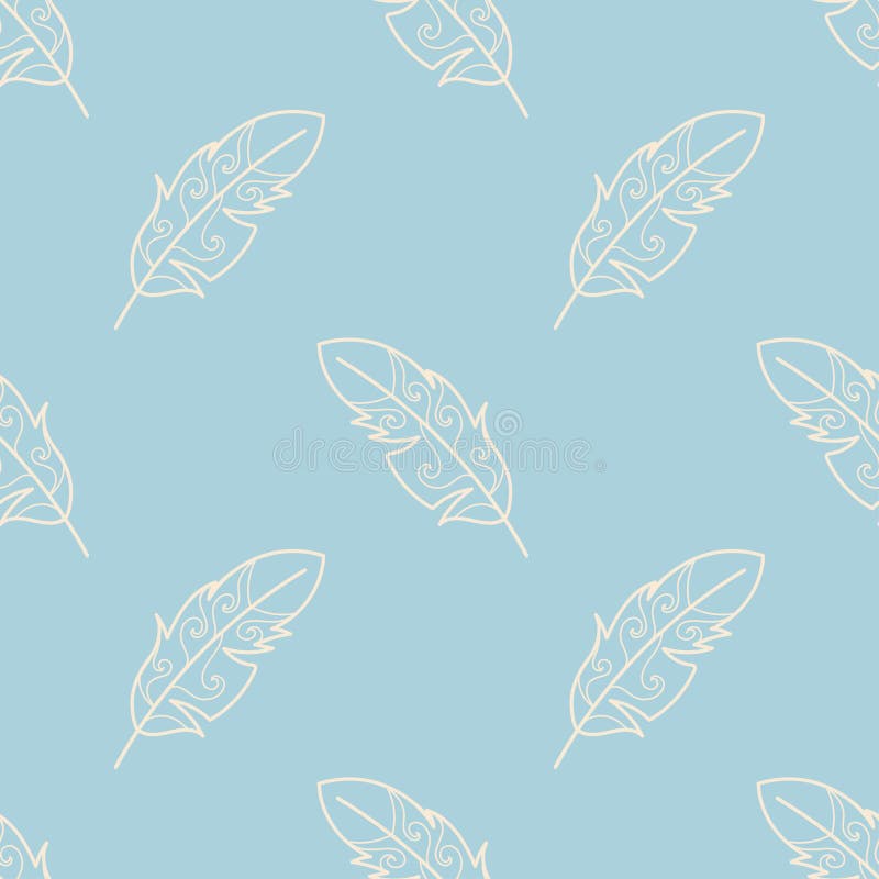 Feather pattern stock vector. Illustration of design - 64768353