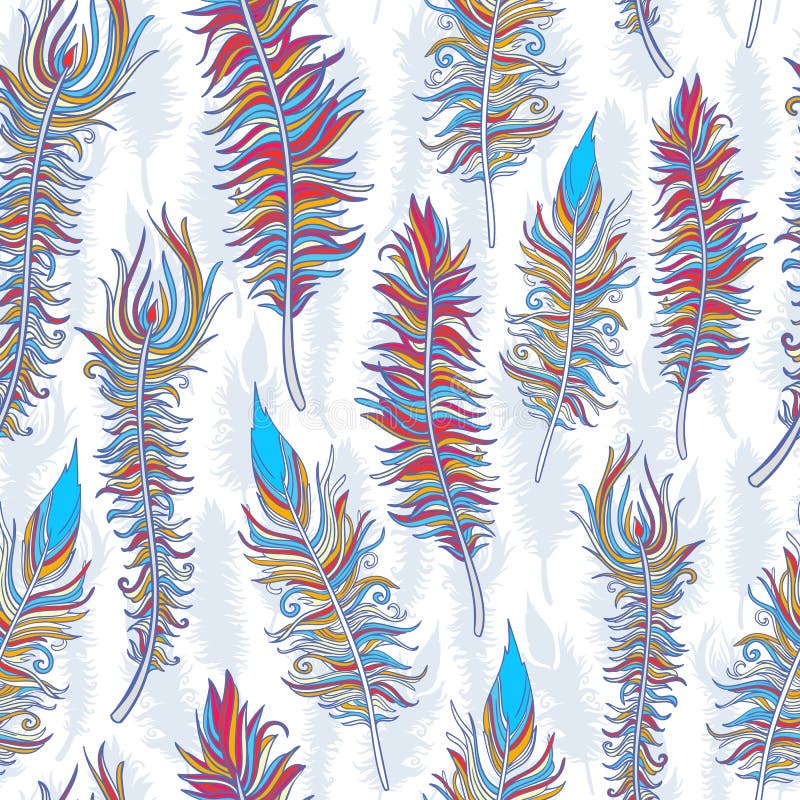 Feather pattern stock vector. Illustration of retro, nature - 59439687