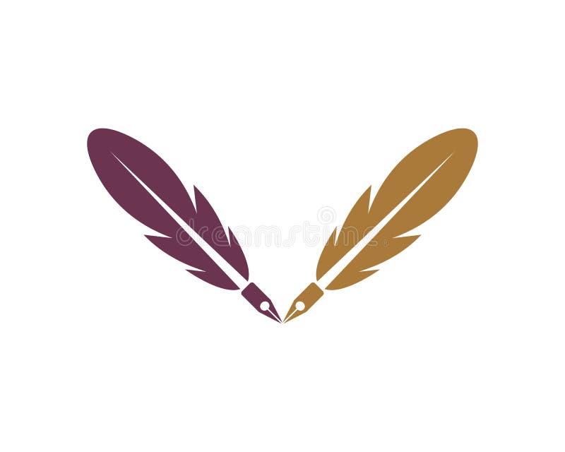 Feather pen Logo template stock vector. Illustration of icon - 150727464