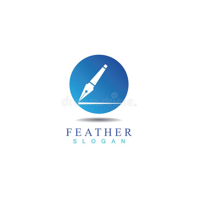 Feather Pen Write Logo Template, Design Vector, Emblem, Design Concept ...