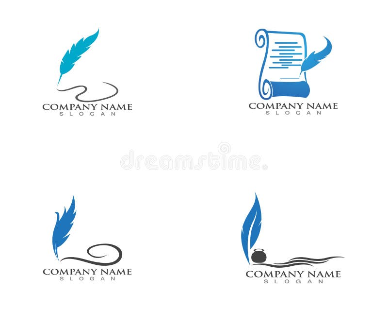 Set of Write Logo , Simple Style Stock Vector Art . Author Write Logo ...