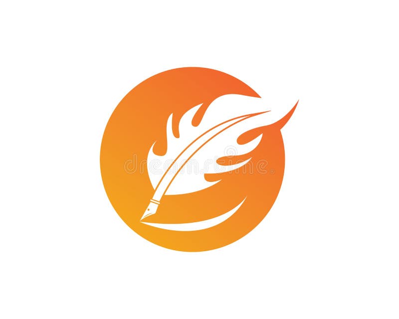 Feather Pen Write Sign Logo Stock Vector - Illustration of creative ...