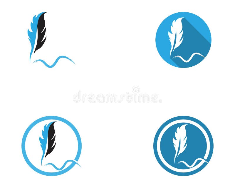 Feather Pen Write Sign Logo Stock Vector - Illustration of creativity ...