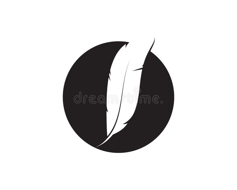 Feather Pen Write Sign Logo Template Stock Vector - Illustration of ...