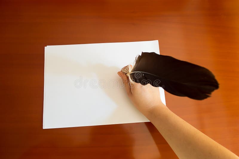 Feather pen writing stock photo. Image of adult, bright - 45593748