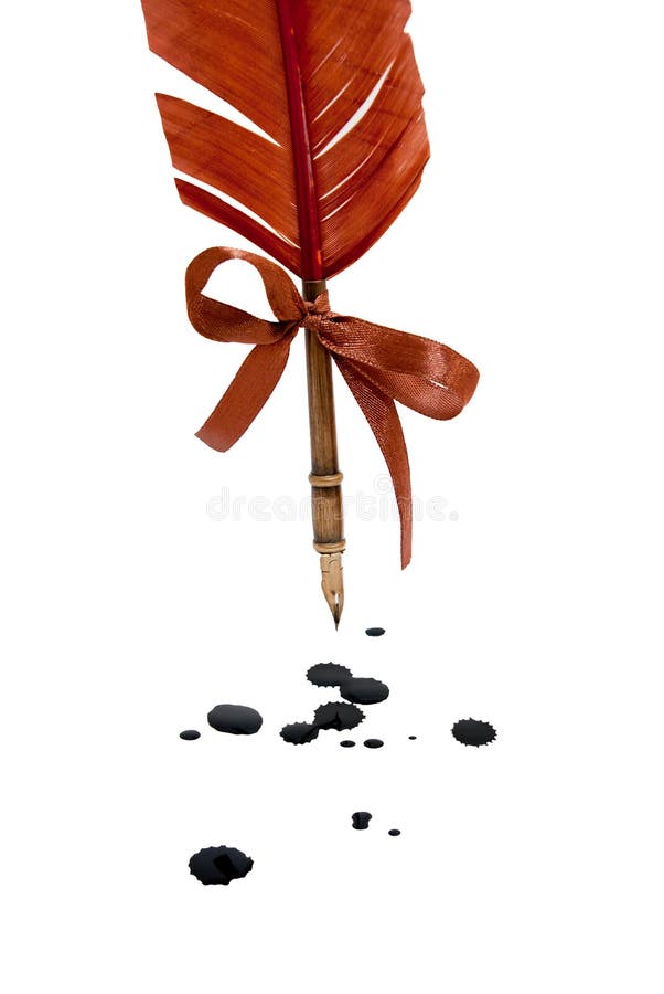 Feather quill stock image. Image of inkwell, literature - 23416655