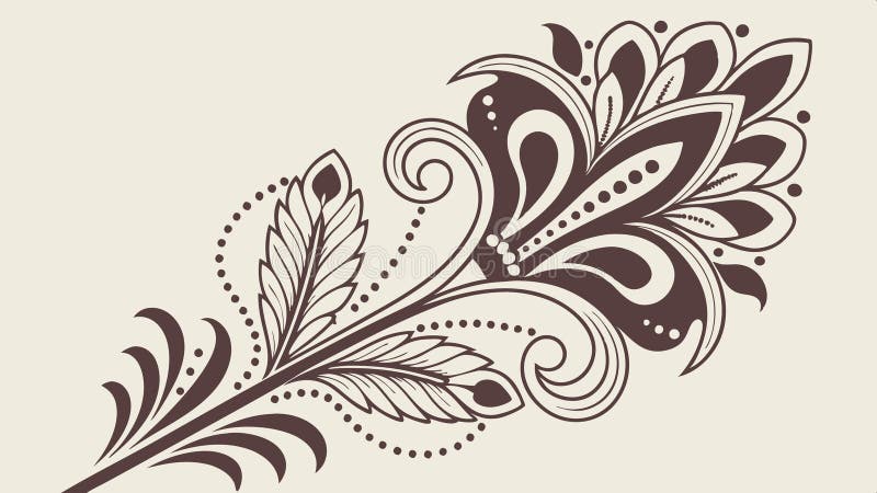 Feather Quill Decorative Design, Calligraphy Art, Elegant Writing Tool ...