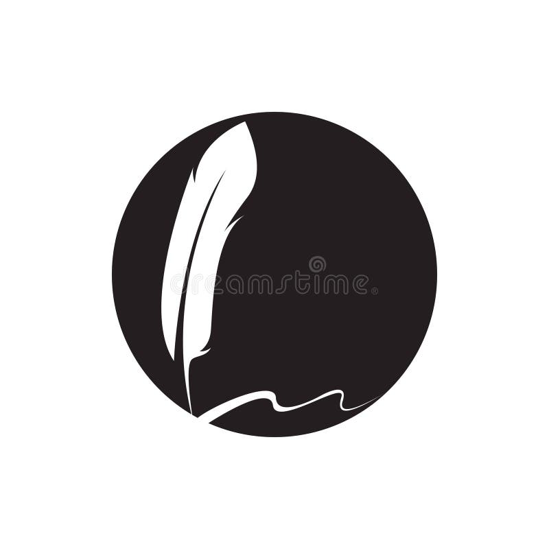 Feather Quill Design Icon and Logo Illustration Stock Vector ...