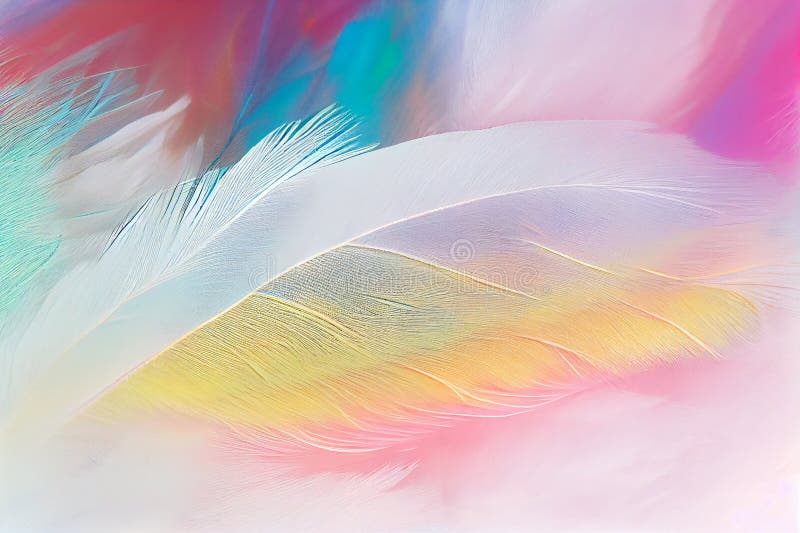 Rainbow Fluffy Feather Background Stock Illustrations – 437 Rainbow ...