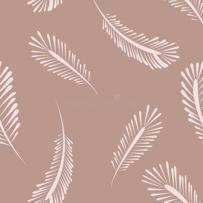 Feather Seamless Pattern in Boho Stock Vector - Illustration of ...