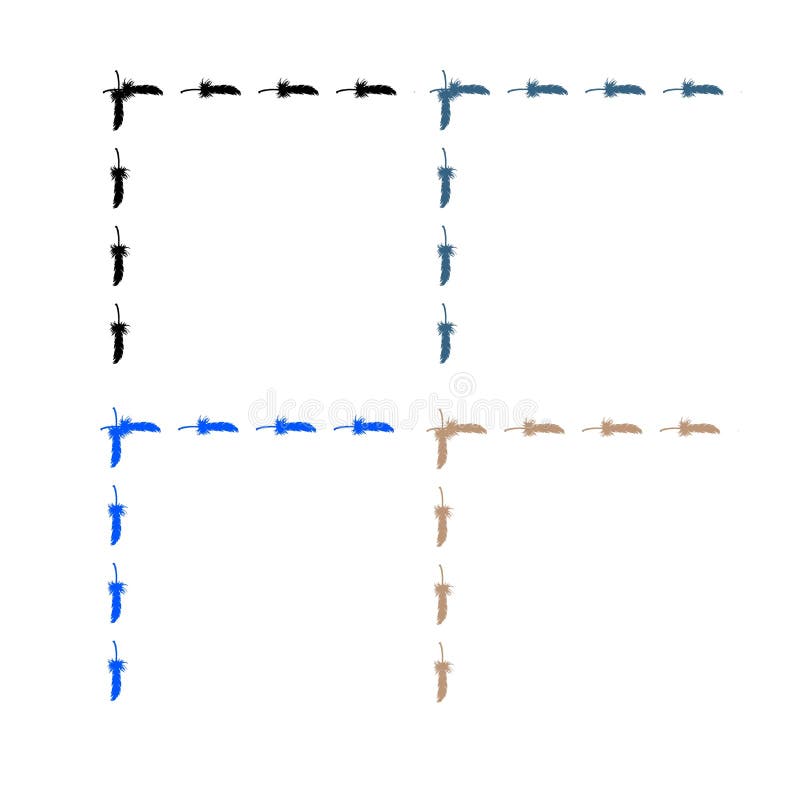 Feather shaped text border stock illustration. Illustration of brand ...