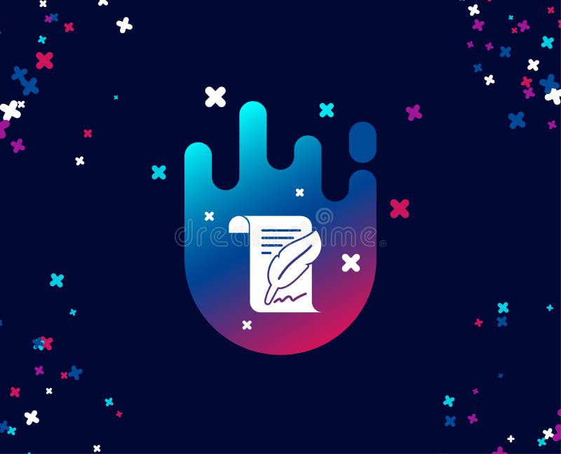 Feather Signature Simple Icon. Copywriting Sign Stock Vector ...