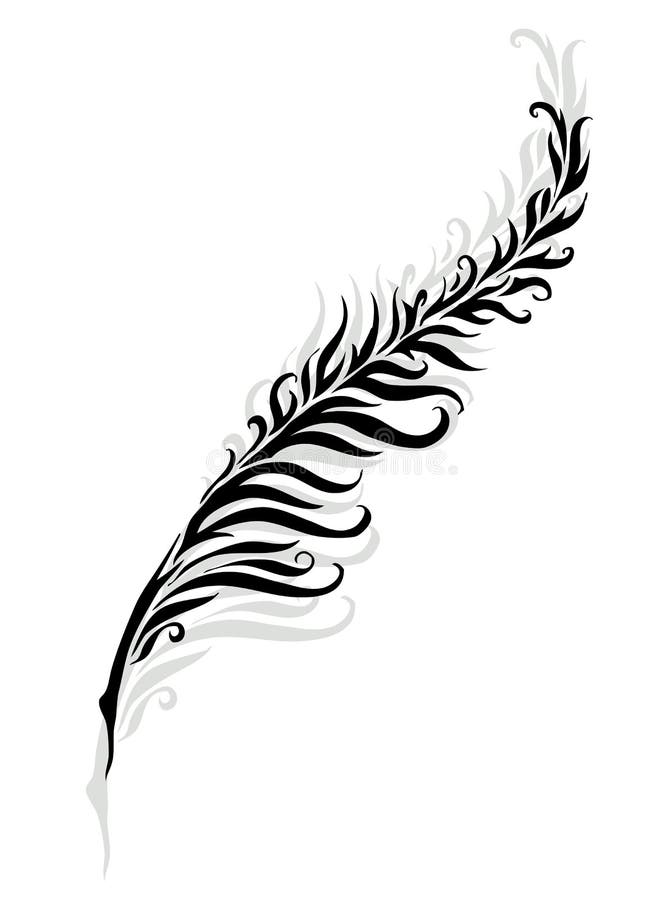 Feather silhouette stock vector. Illustration of swirl - 2032207