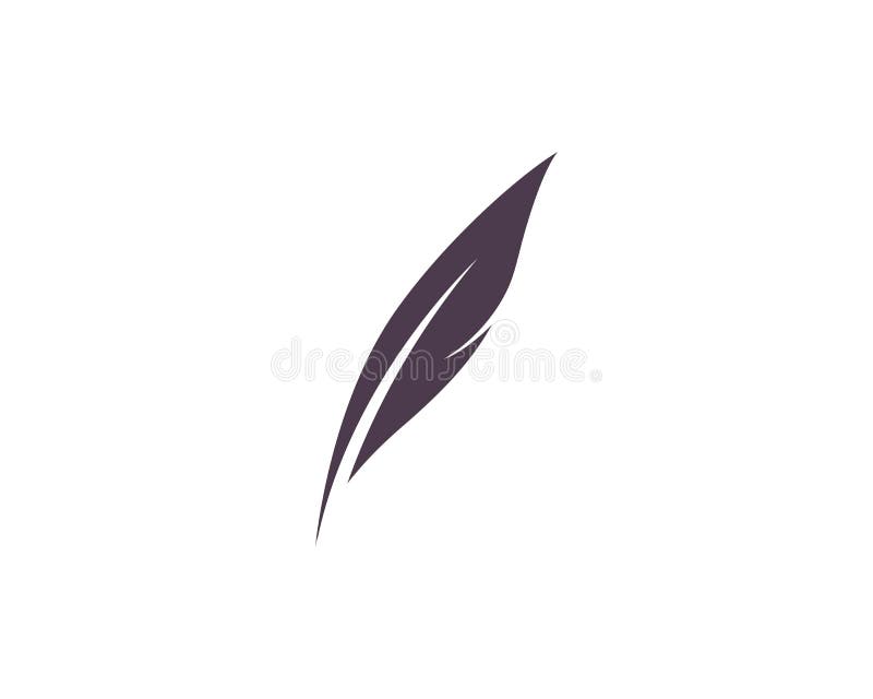 Feather Symbol Vector Icon Illustration Stock Vector - Illustration of ...