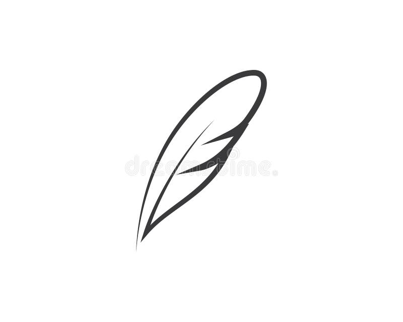 Feather Symbol Vector Icon Illustration Stock Vector - Illustration of ...
