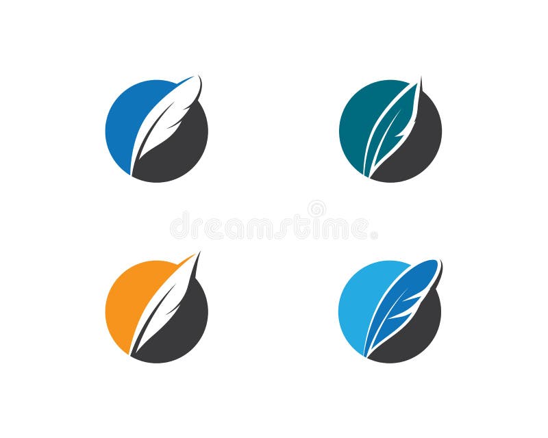 Feather Symbol Vector Icon Illustration Stock Vector - Illustration of ...