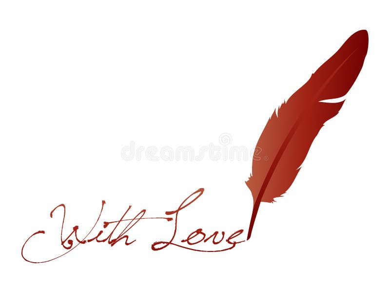 With feather and text stock vector. Illustration of feather - 12785433