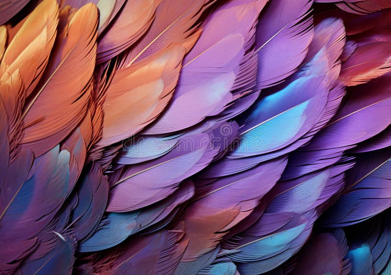 Feather Texture in Blue and Pink Gradient AI Generated Stock Photo ...
