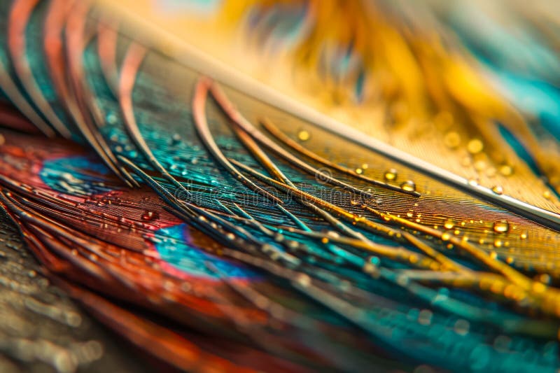 Feather Texture with Quills and Color Stock Illustration - Illustration ...